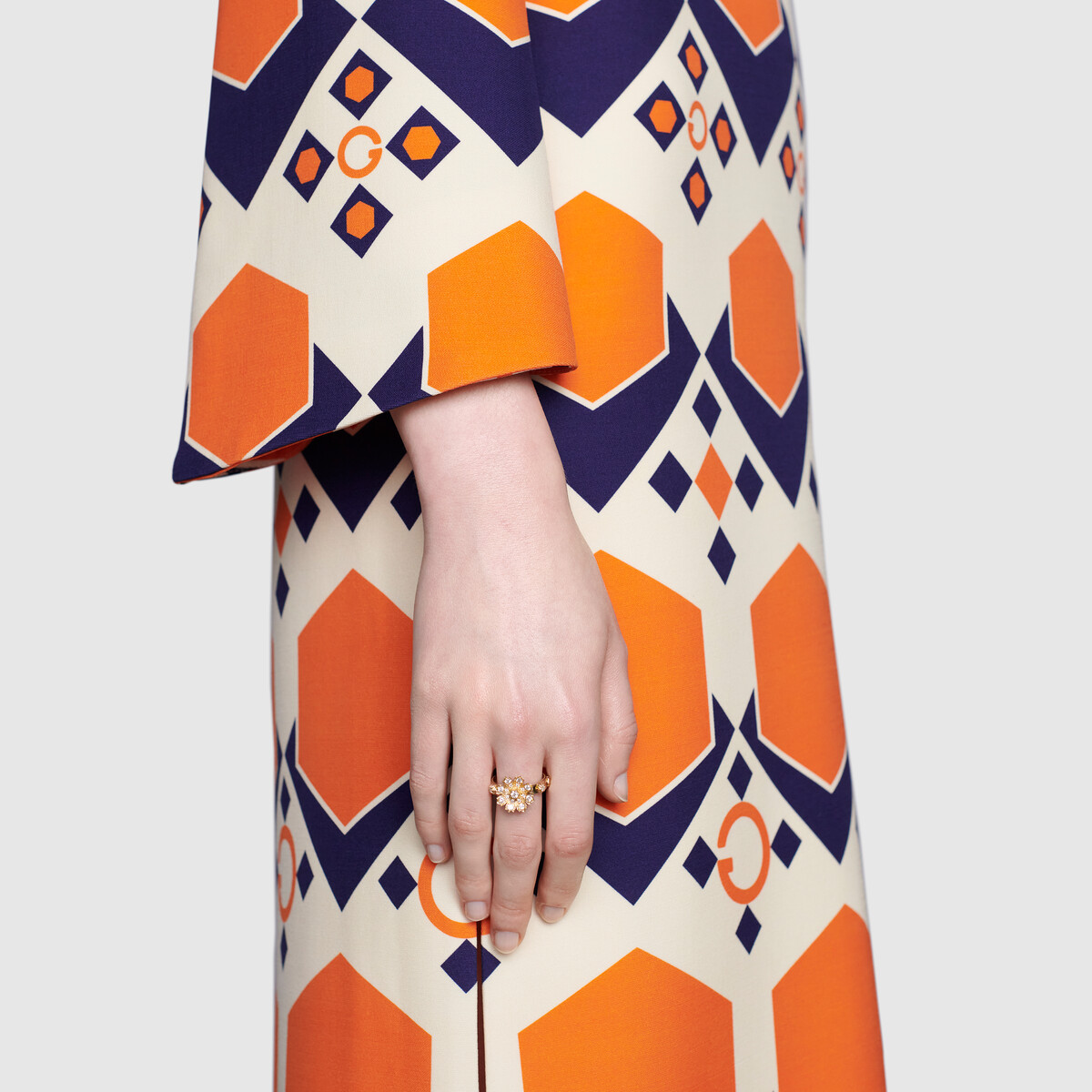 Gucci Flora 18k ring with diamonds - Gucci Replica