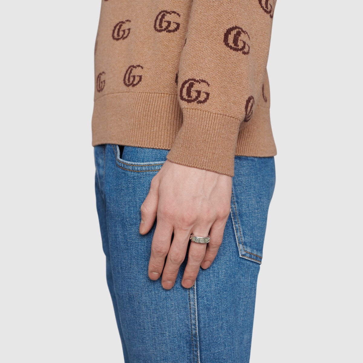 Gucci logo ring with enamel - Gucci Replica